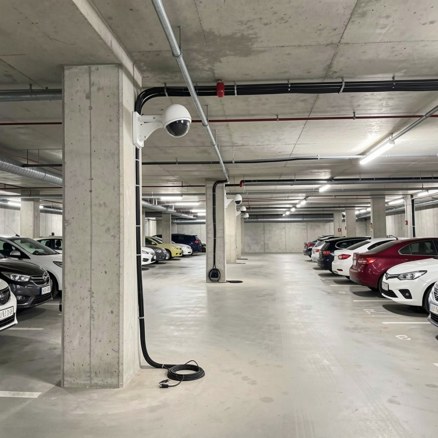 Parking Area Cctv Installation